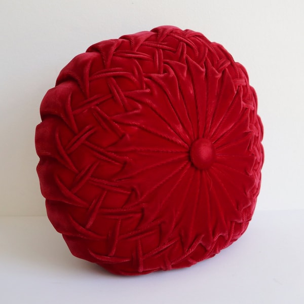 Red Velvet Cushion - Etsy