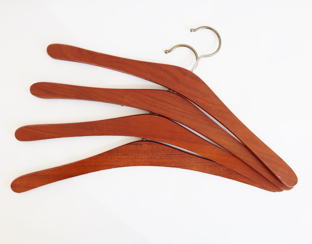 60s Teak Clothes Hangers // A Set of 4 // Made in Denmark - Etsy