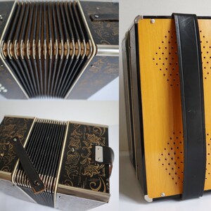 Weltmeister 2 Row Diatonic Button Accordion Melodeon C-F Vienna Style ...