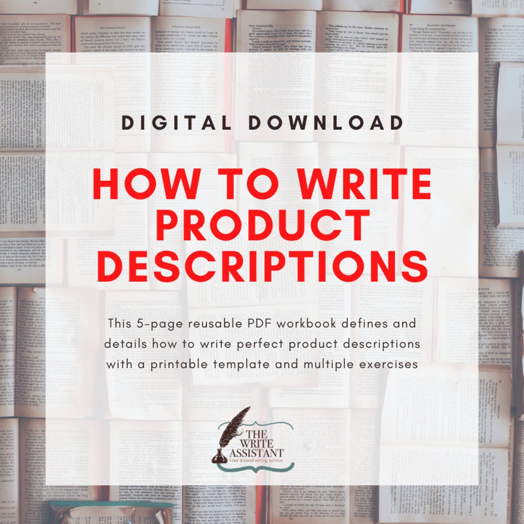 Product Descriptions How to Write Writing Well Writing - Etsy