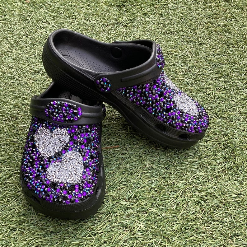 Blinged Out, croc Inspired, Purple, Kids Size 9/10, Kids Size 11/12 ...
