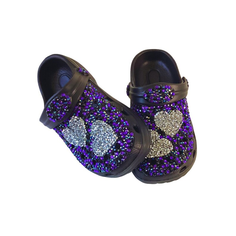 Blinged Out, croc Inspired, Purple, Kids Size 9/10, Kids Size 11/12 ...