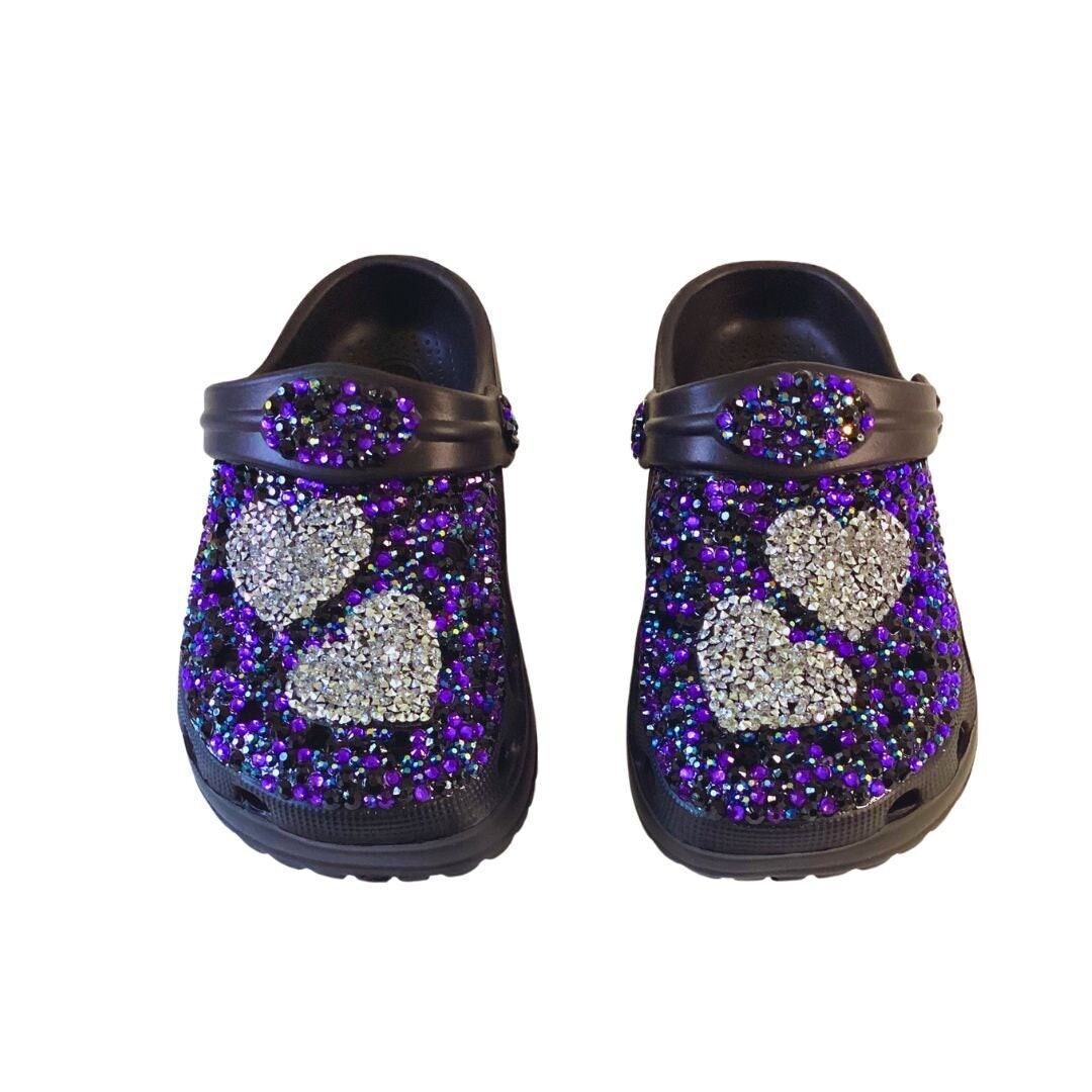 Blinged Out, croc Inspired, Purple, Kids Size 9/10, Kids Size 11/12 ...