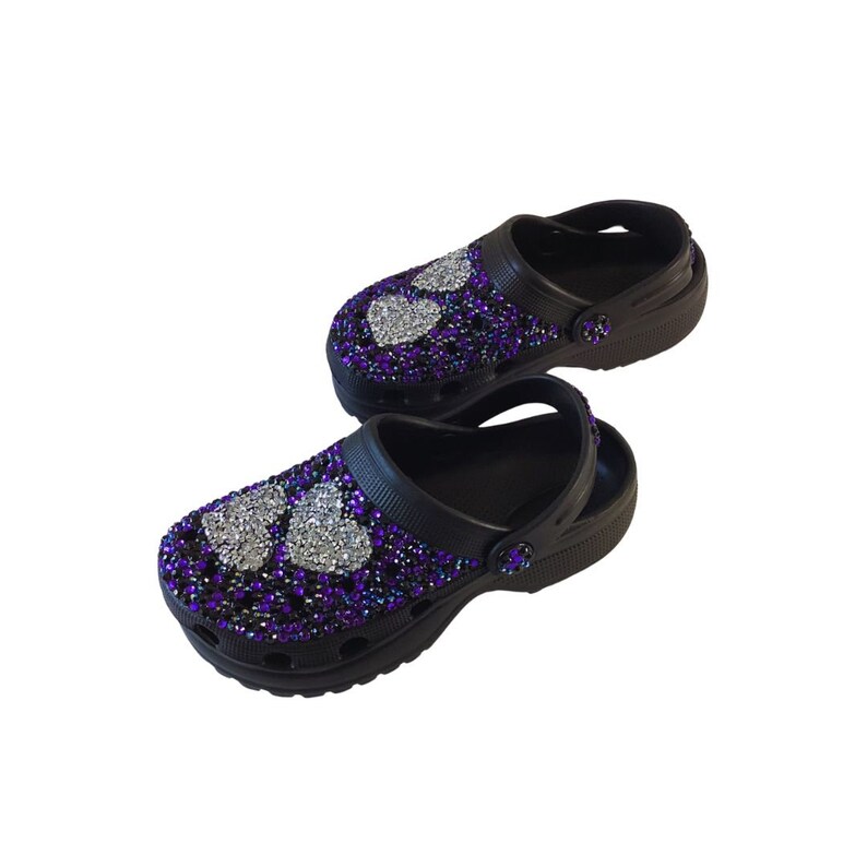 Blinged Out, croc Inspired, Purple, Kids Size 9/10, Kids Size 11/12 ...