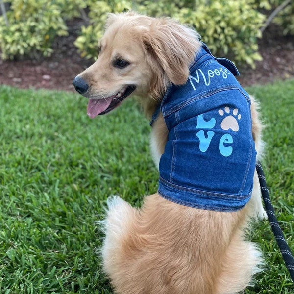 Denim Dog Jacket - Etsy