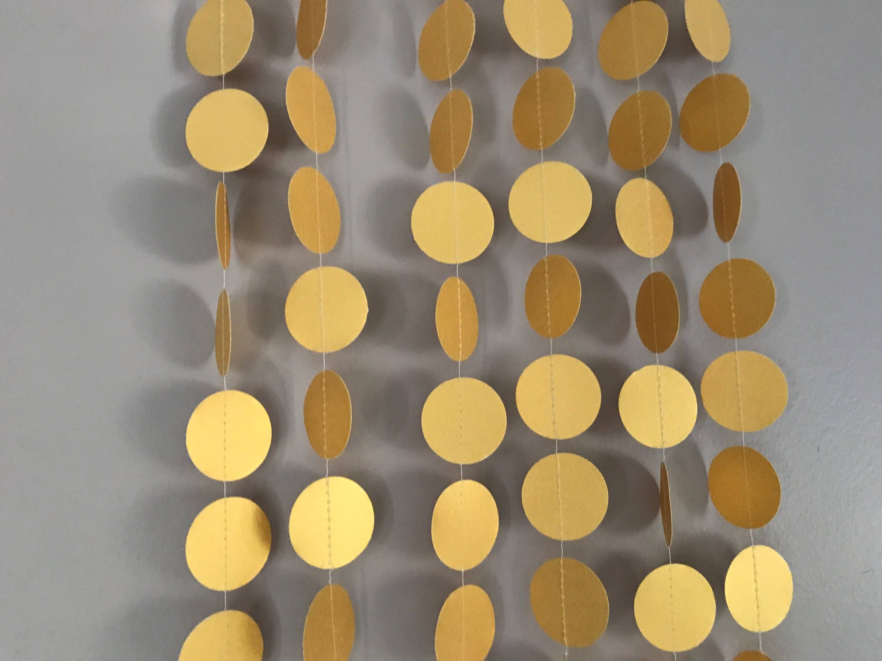 Gold Paper Garland - Gold Garland - Gold Wedding Decor - Etsy