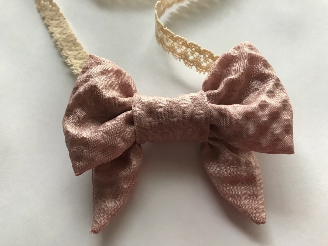 Girl Bow Ties, Girls Blush Bow Tie, Girls Rose Bow Tie, Girls Pink Bow ...