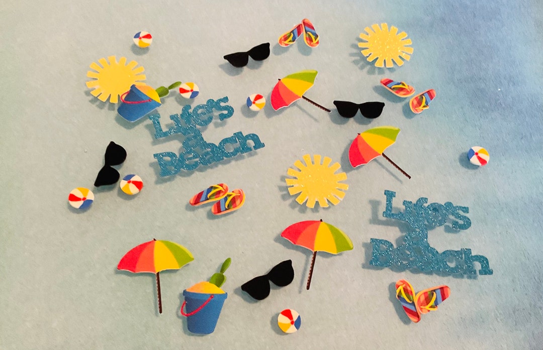 Beach Party Decor, Life's A Beach, Birthday, Showers, Custom Confetti ...