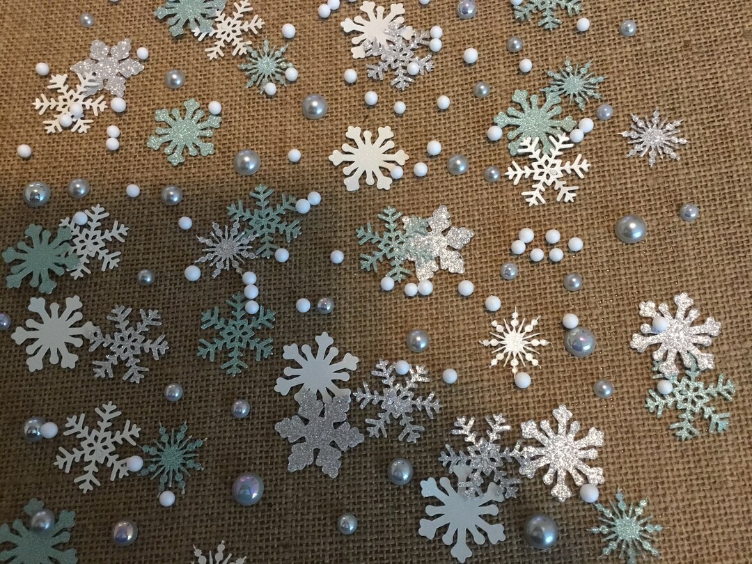 Winter Snowflake Confetti: Baby Shower, Bridal & Wedding Decorations - Etsy
