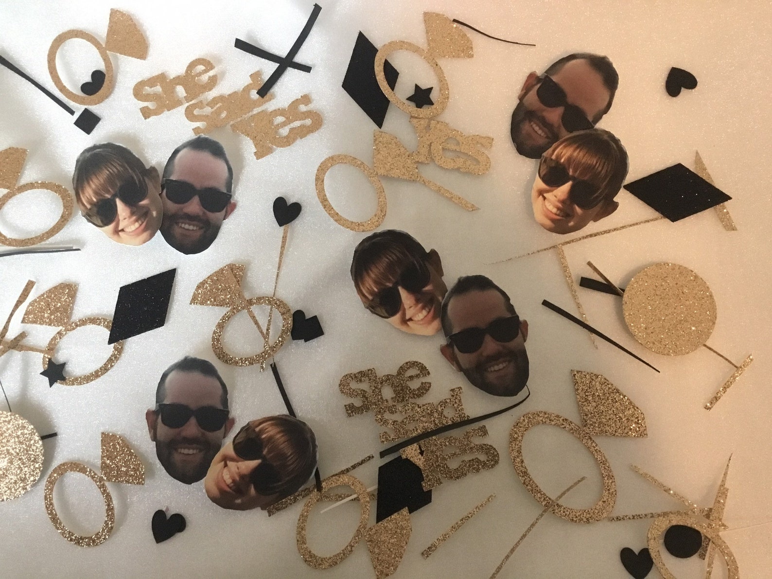 Photo Confetti Face Confetti Showers Birthdays | Etsy
