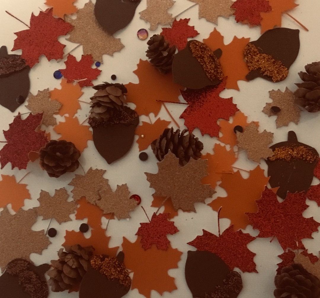 Fall Confetti: Thanksgiving Table Decor, Autumn Party Scatter - Etsy