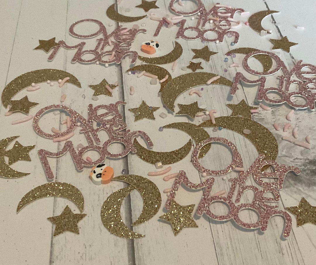 Over the Moon Baby Shower, Over the Moon Confetti, Custom Confetti ...
