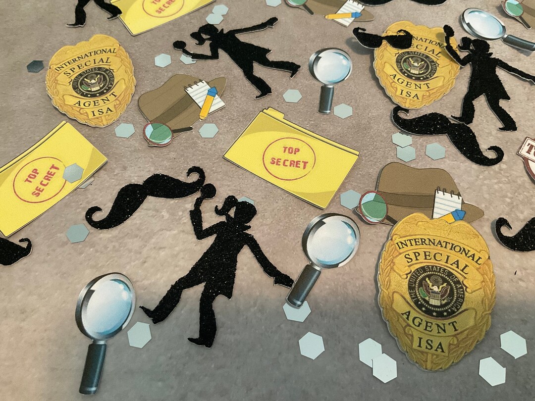 Secret Agent Party, Secret Agent Birthday, Custom Confetti, Secret ...