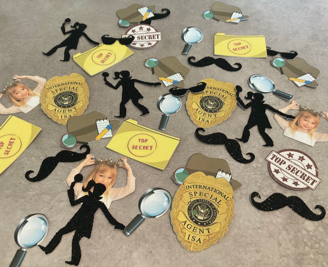 Secret Agent Party Confetti: Custom Birthday Party Decor - Etsy