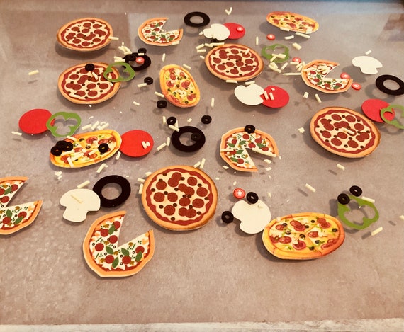 Pizza Party Pizza Party Decor Pizza Confetti Custom | Etsy