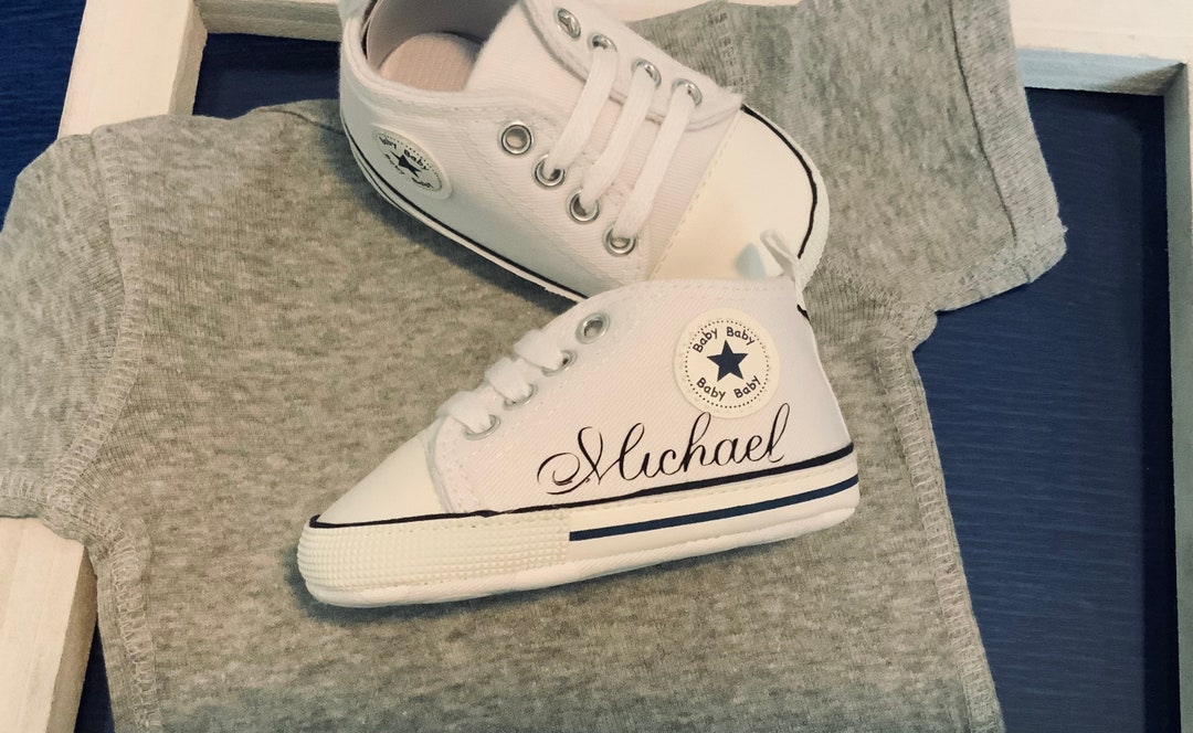 Monogram Baby Shoes, Custom Baby High Top Shoes, Baby Walkers, Baby ...