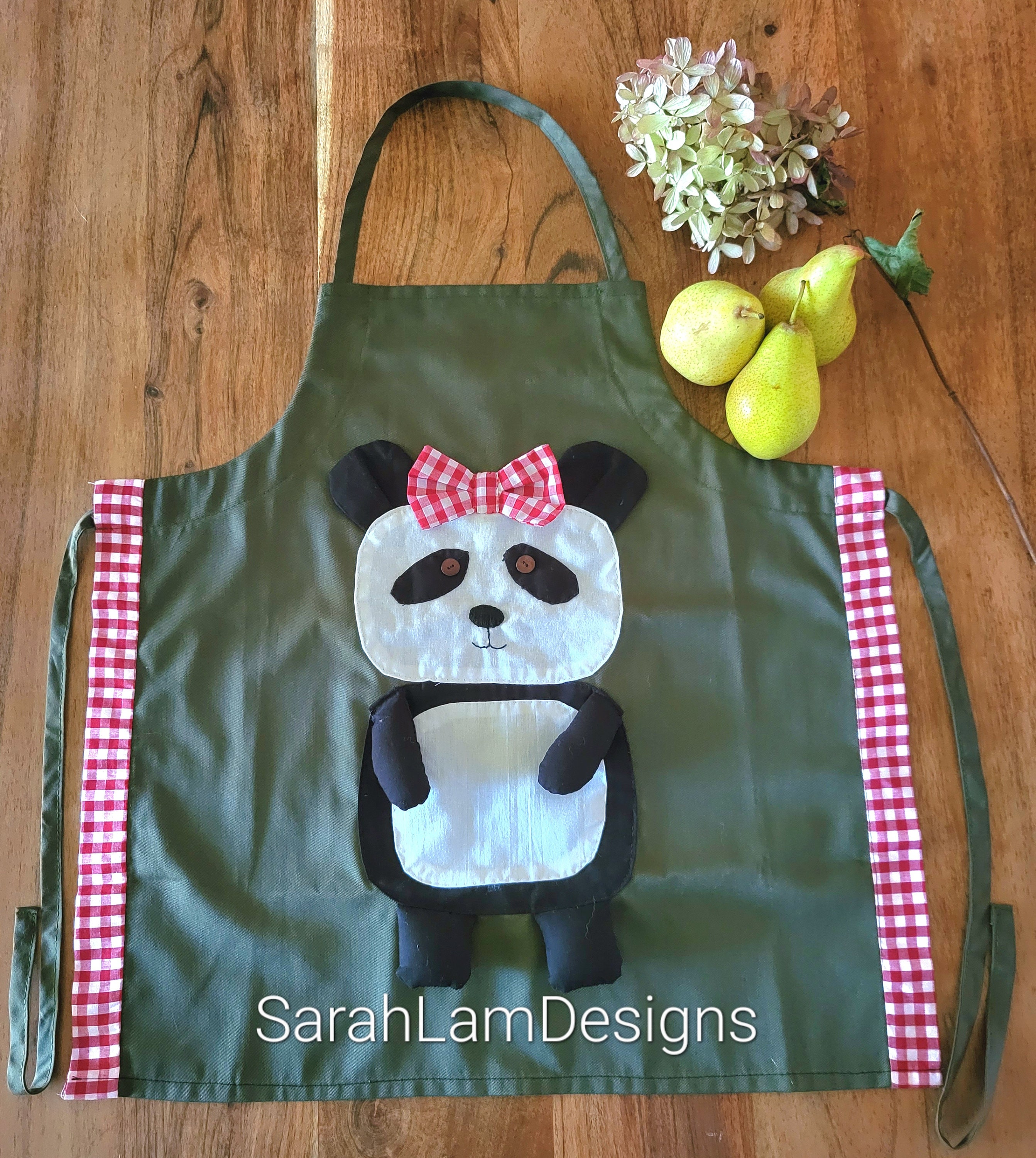 Apron Little Chef Apron Children's Aprons Panda Bear Home Decor ...