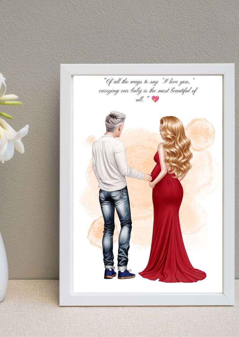 Pregnancy Announcement Print | Expecting Parents Wall Art (digital ...