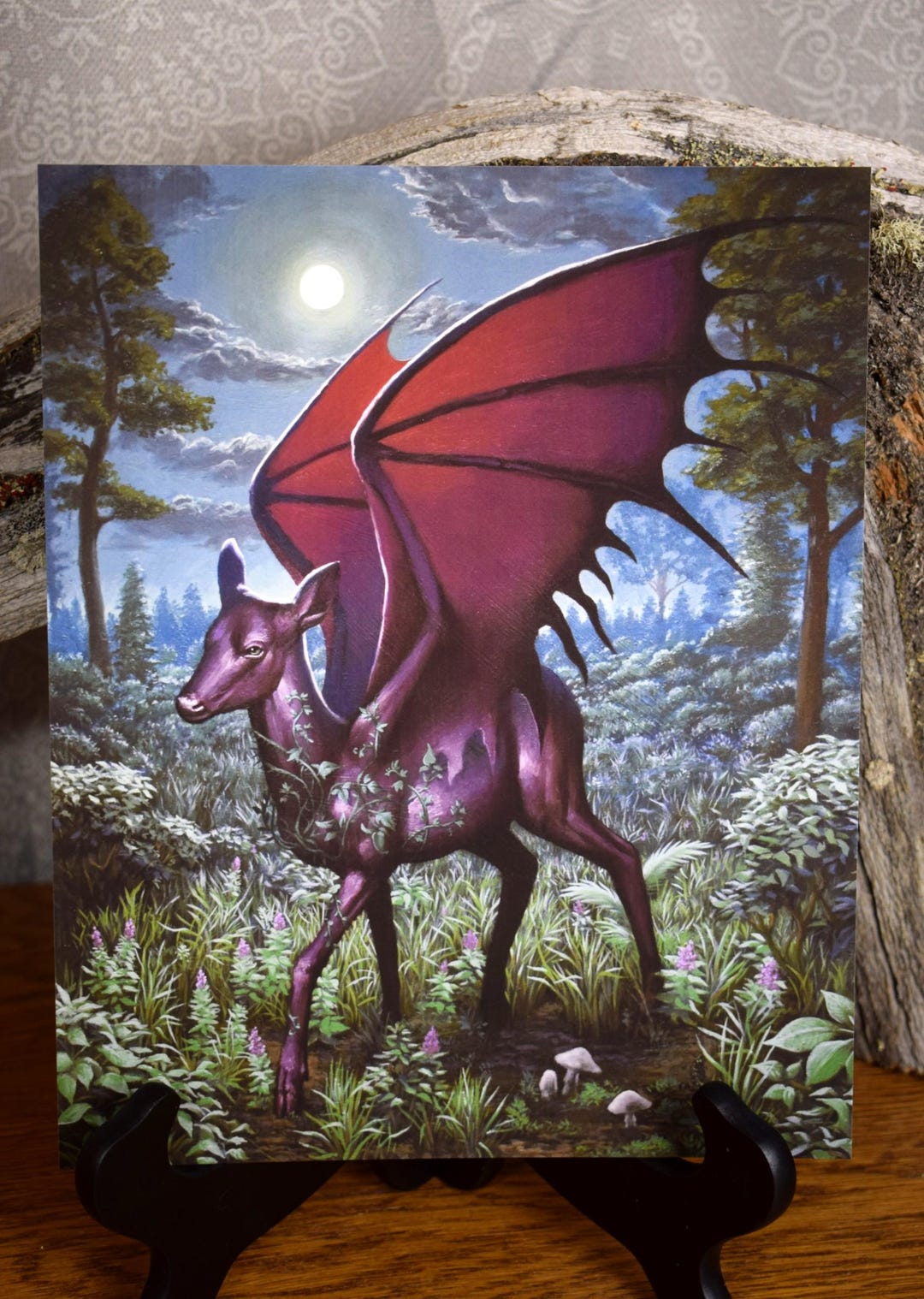 Nightshade, Oil Painting 8x10" Giclee Print, Deer Nature Artwork - Etsy