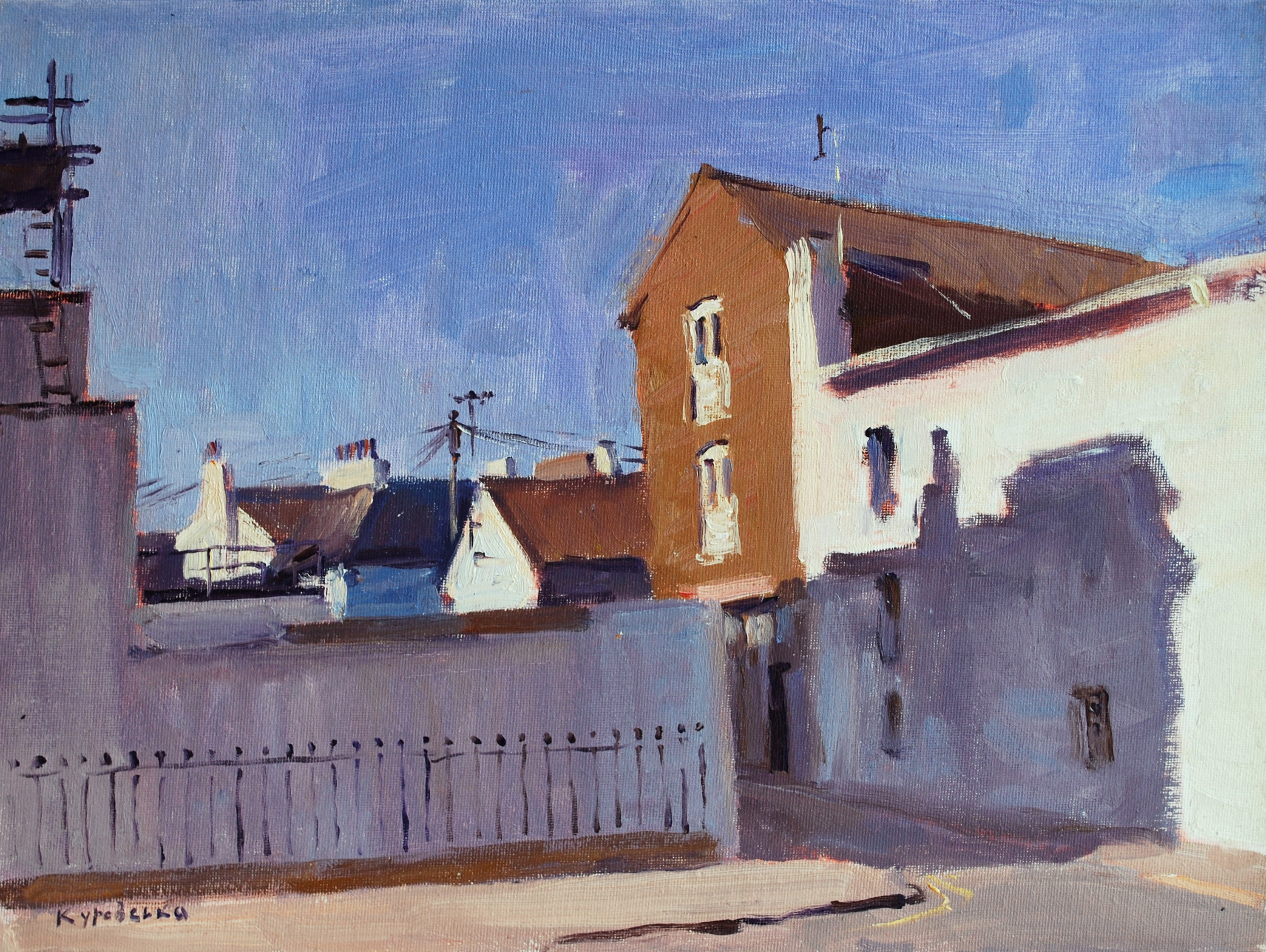 Brighton, England. Cityscape. Original Oil Painting Created on Location ...