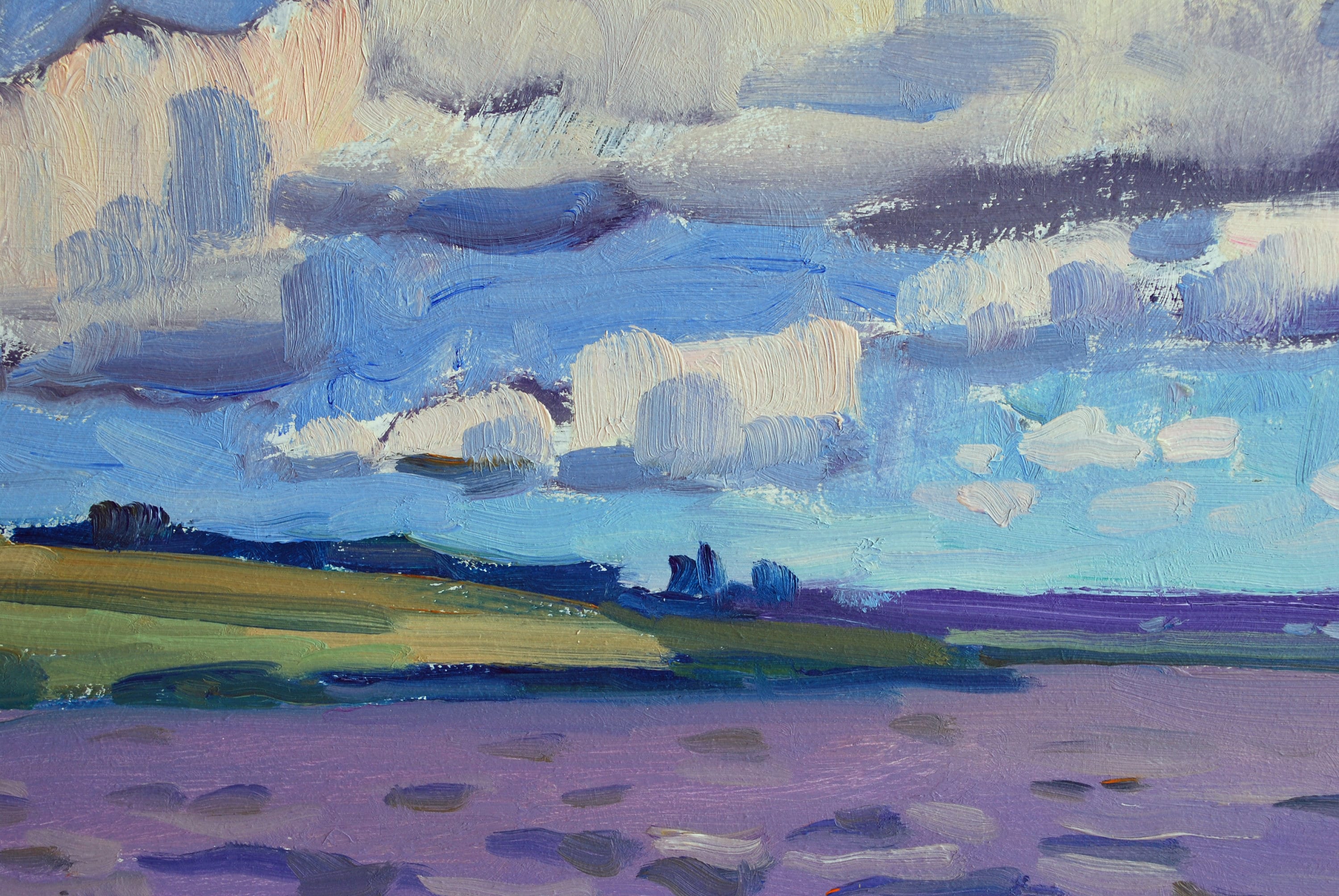 Windy Day Small Original Colorist Landscape Oil Painting - Etsy UK