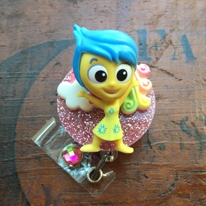 Joy From Disneys Inside Out ID Badge Reel | Etsy