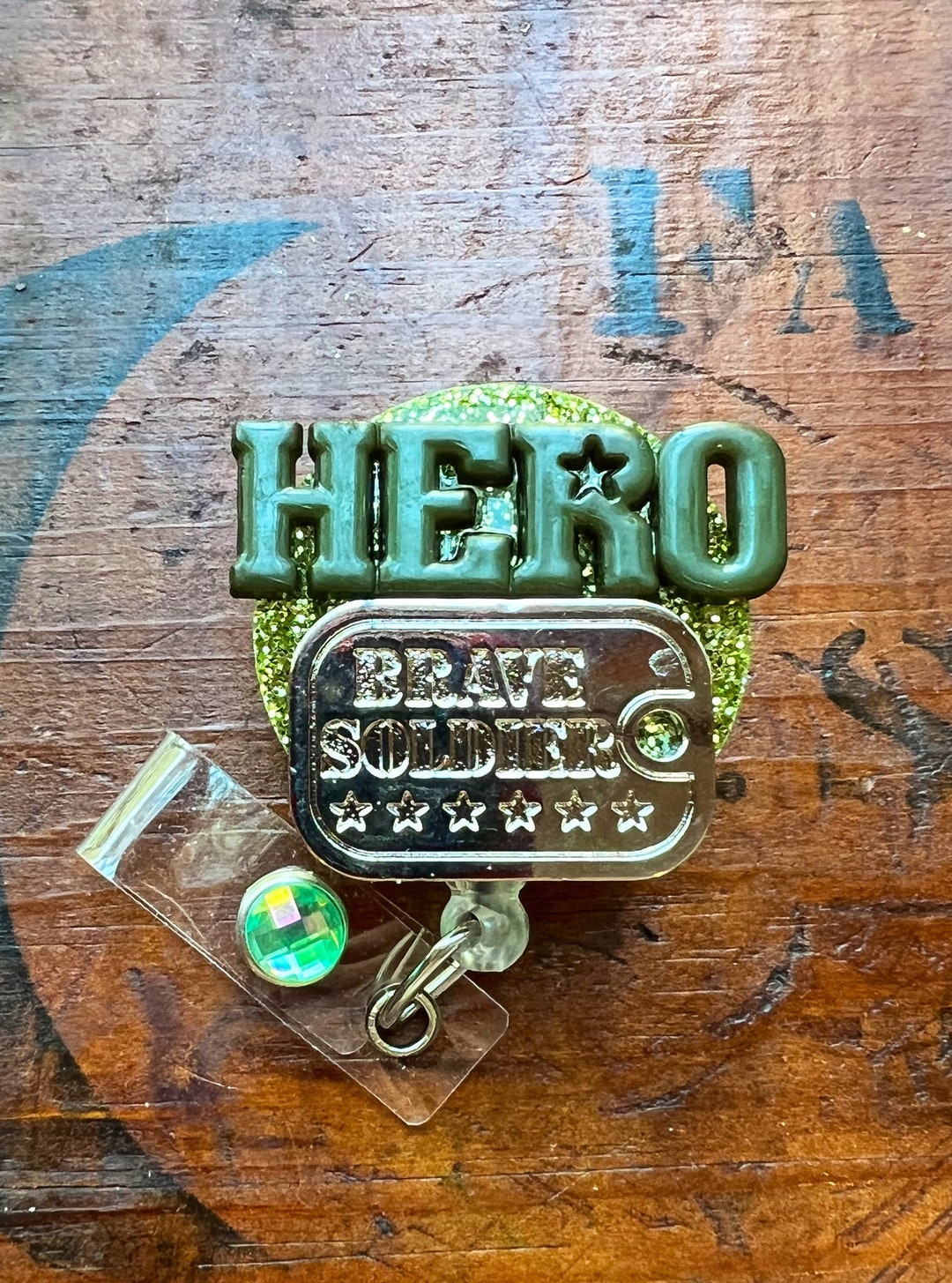 American Hero, Military Hero, Dog Tags ID Badge Reel, Badge Holder - Etsy