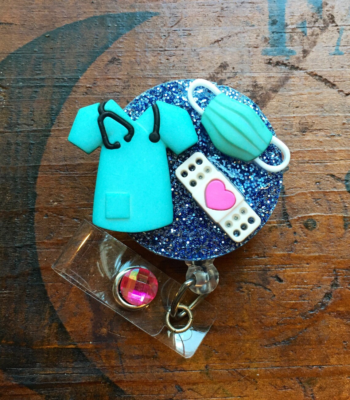Mask up Nurse Scrubs ID Badge Reel - Etsy