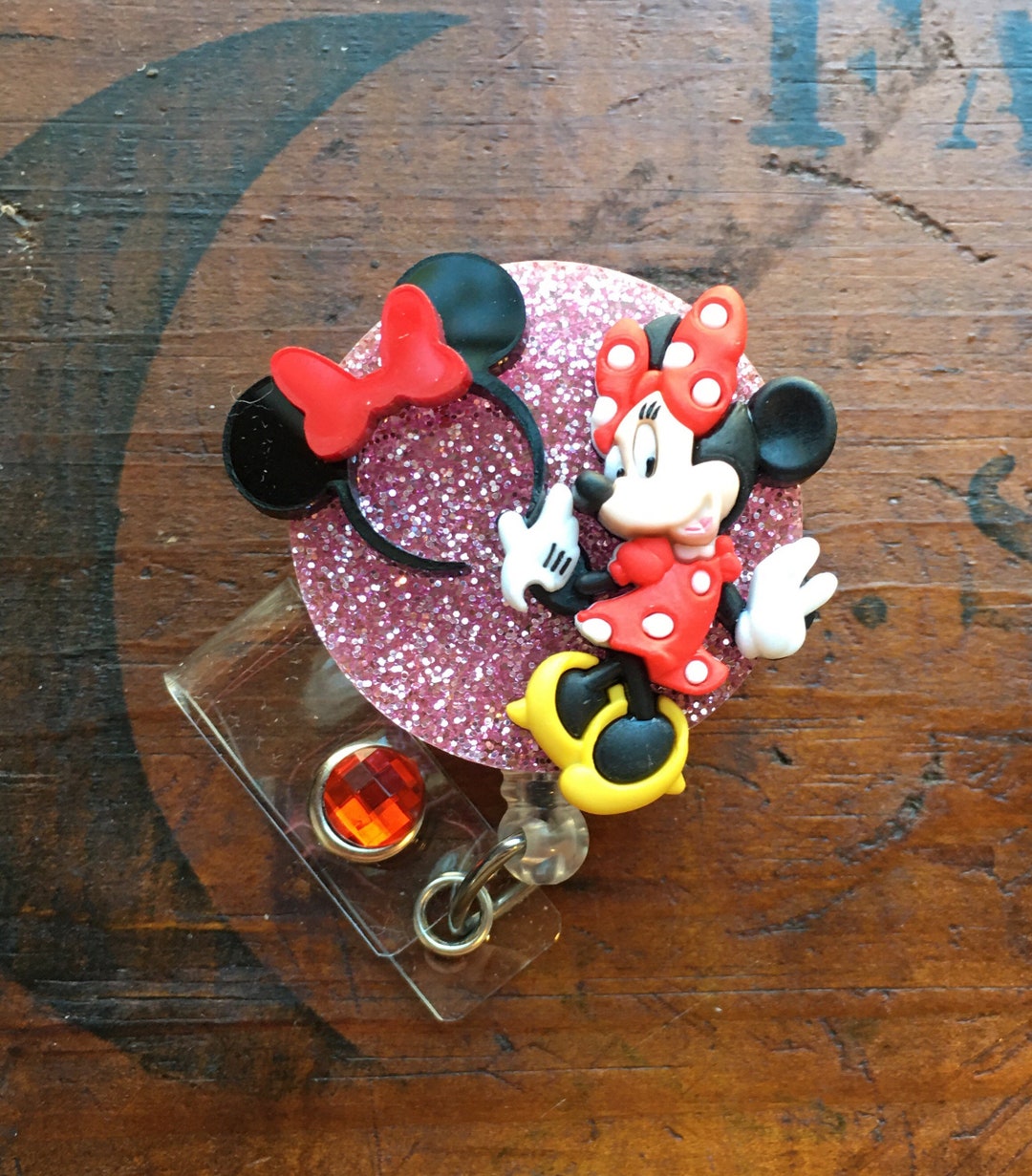 Disney Minnie Mouse ID Badge Reel - Etsy