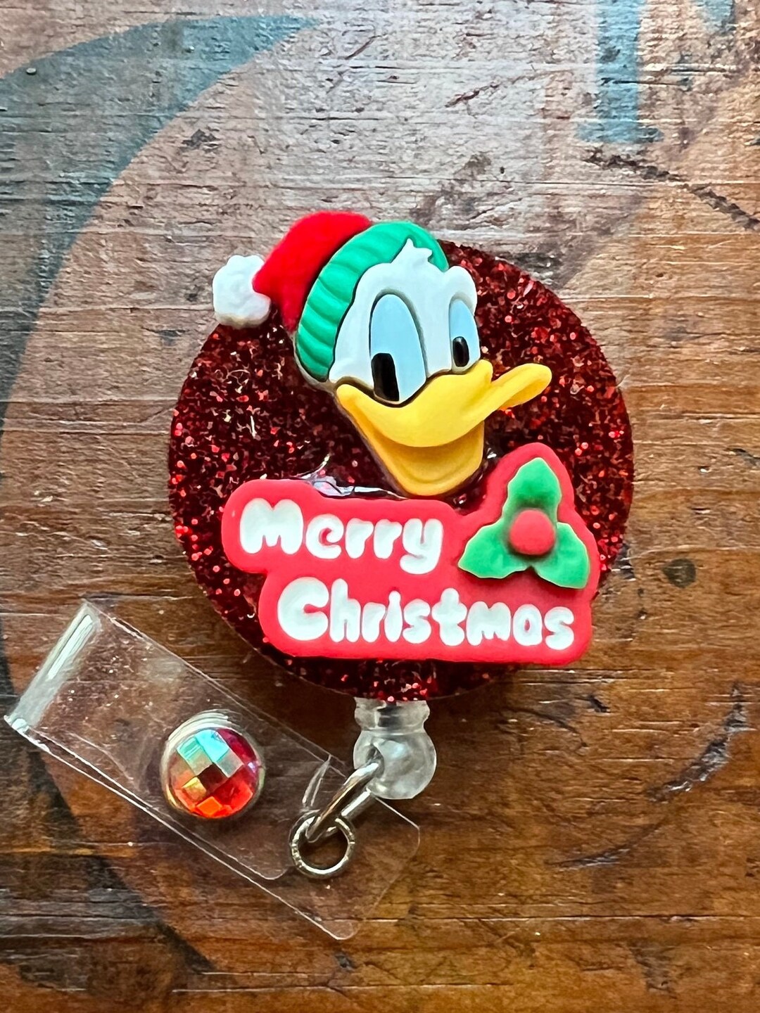 Disney* Christmas Donald Duck* ID Badge, Badge Holder - Etsy