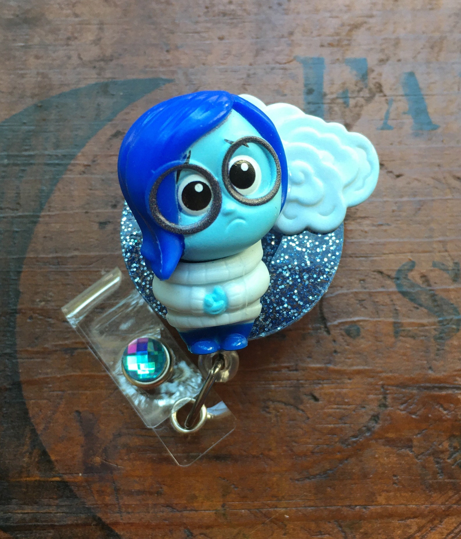 Sadness From Disneys Inside Out ID Badge Reel - Etsy