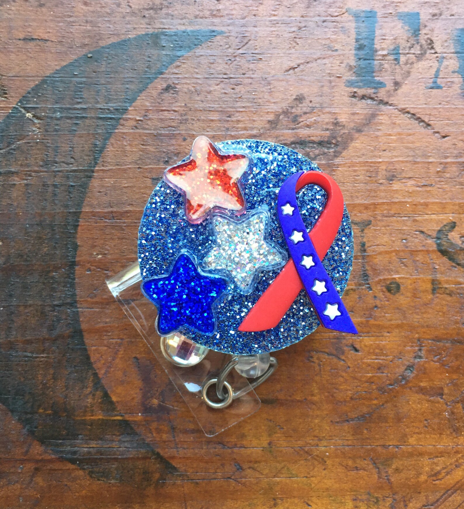 America USA Statue of Liberty ID Badge Reel - Etsy