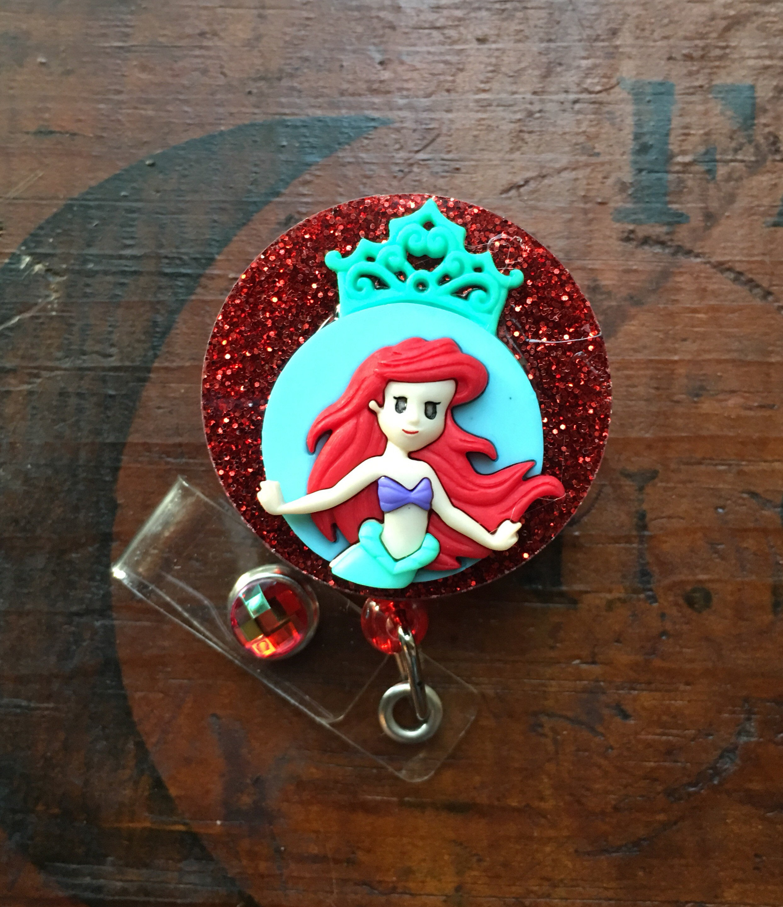 Ariel Little Mermaid ID Badge RN Retractable Reel | Etsy