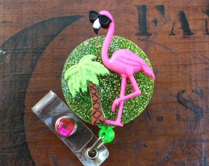 Pink Flamingo ID Badge, Weighs Less Than 1 Oz - Etsy