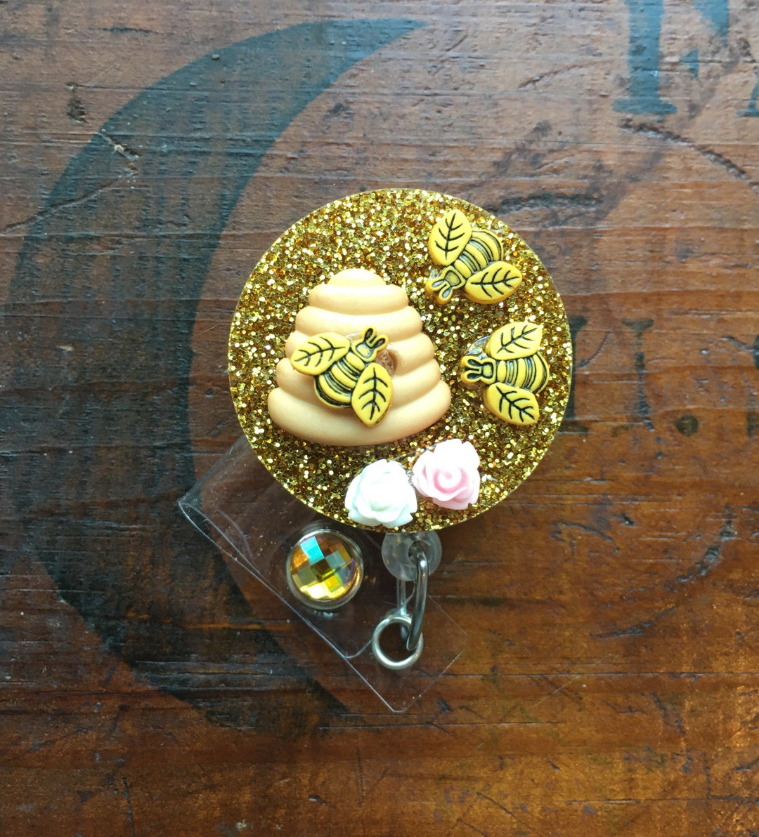 Beehive Bumblebee ID Badge Reel - Etsy