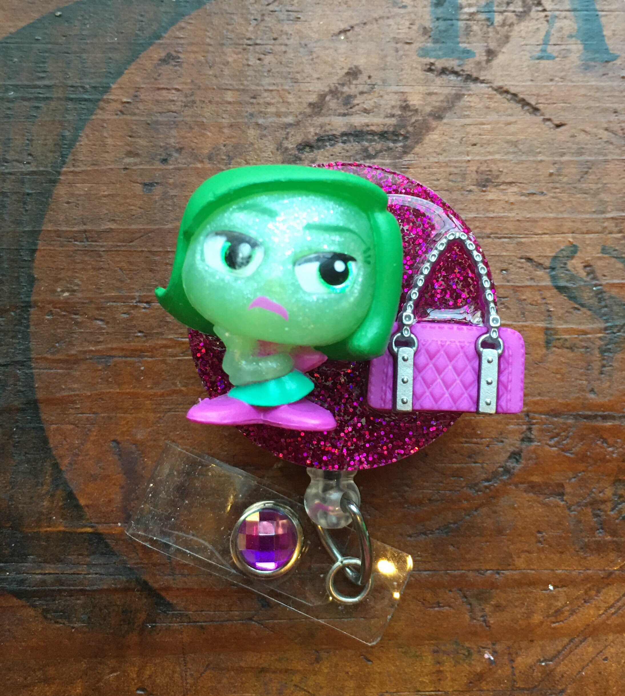Disgust From Disneys Inside Out ID Badge Reel - Etsy