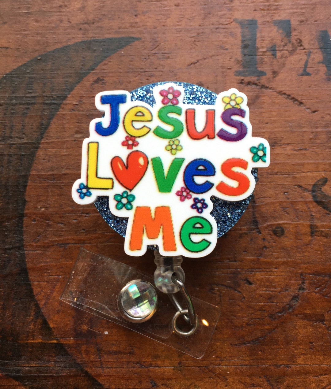Jesus Loves Me, Religious Badge Reel - Etsy