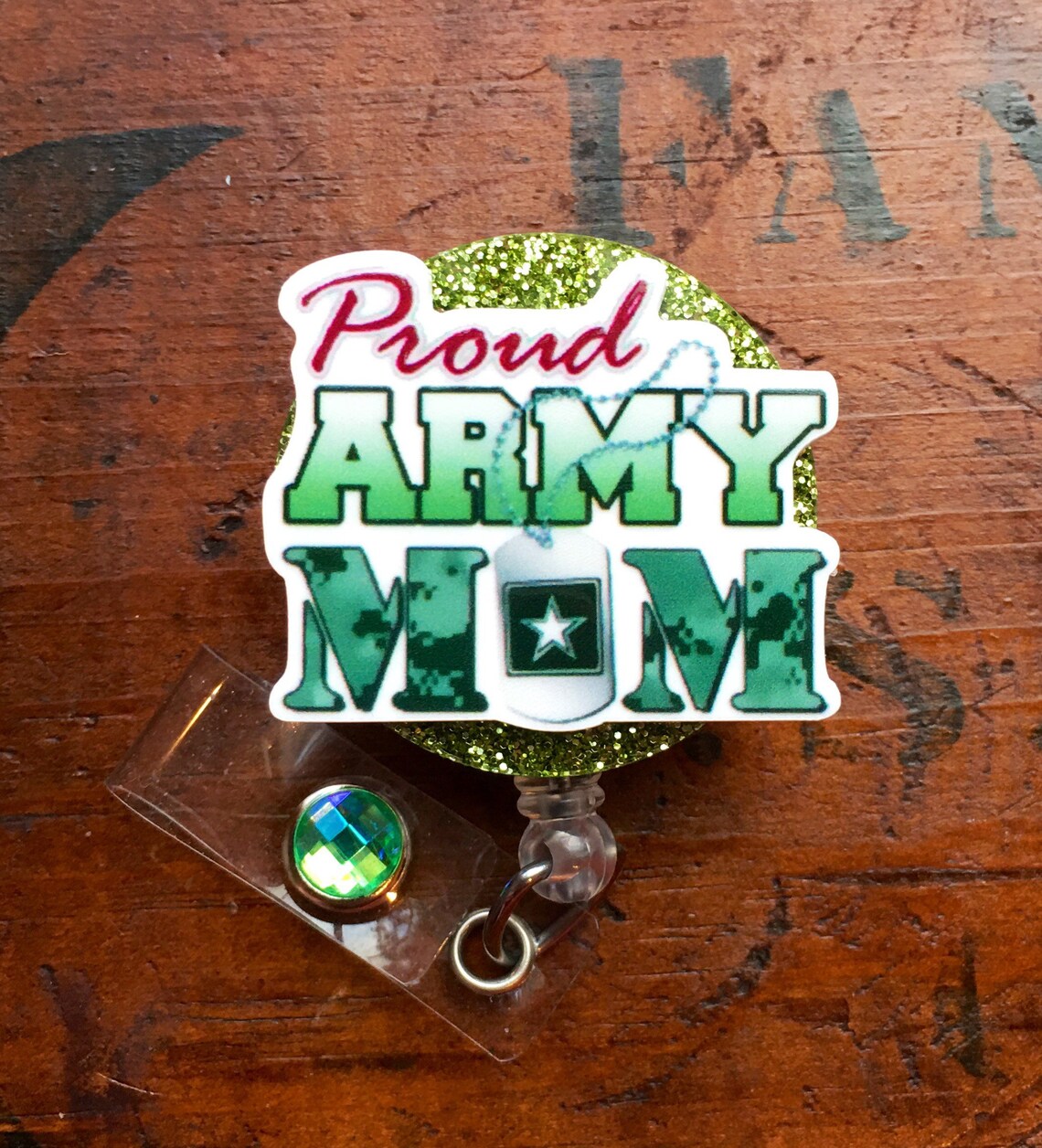 Military Mom ID Badge Reel - Etsy