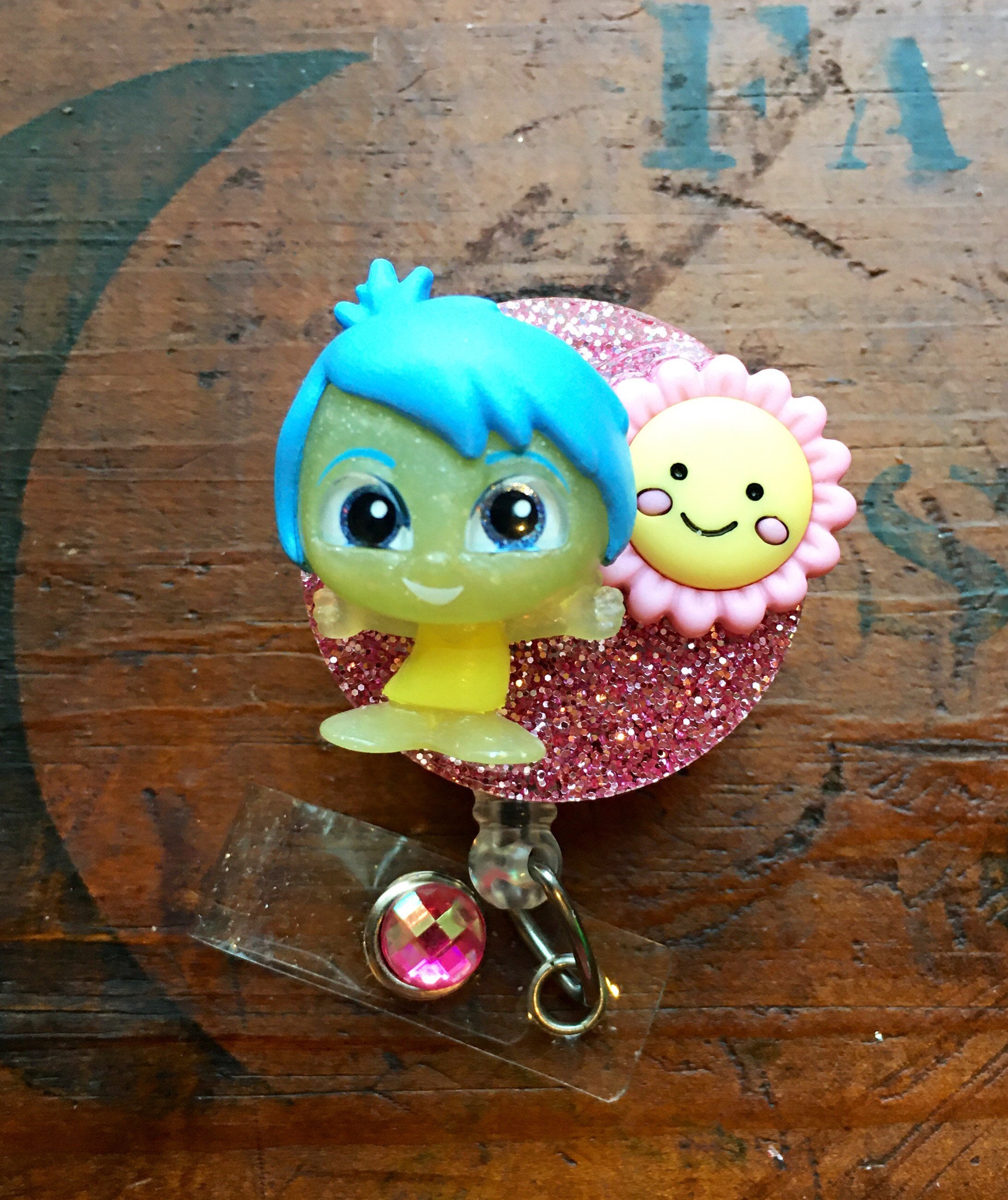 Joy From Disneys Inside Out ID Badge Reel - Etsy