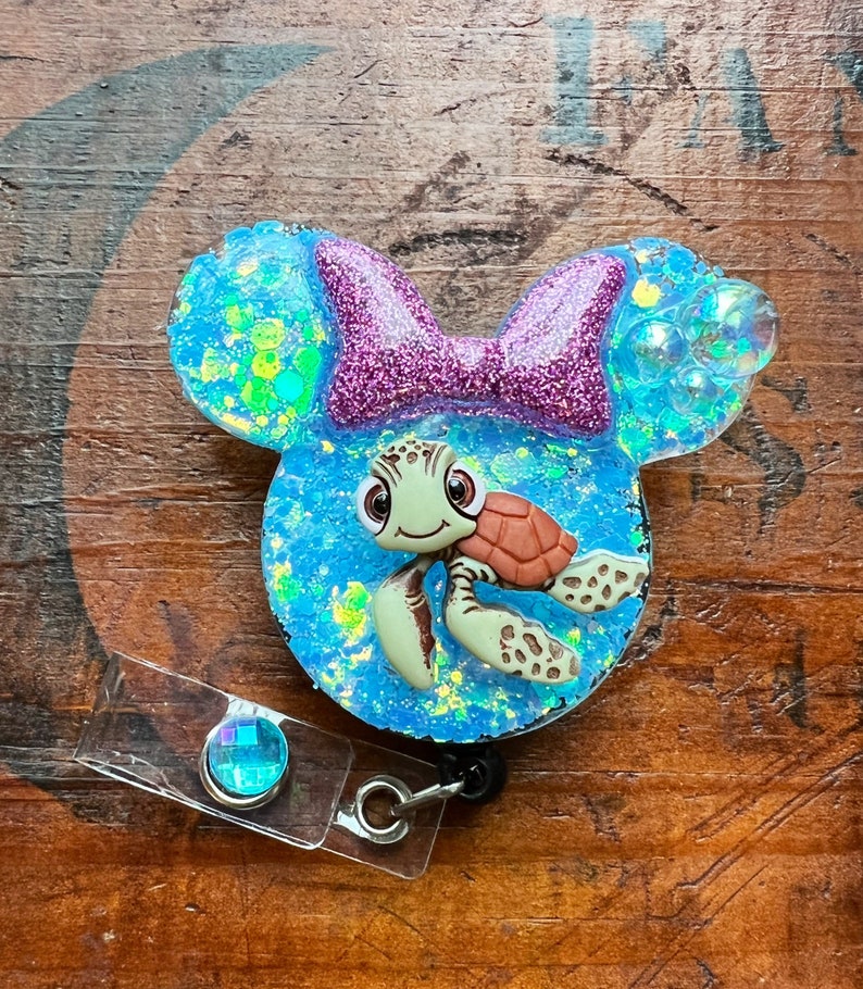 Disney Finding Nemo Squirt ID Badge Reel Badge Holder - Etsy Disney Finding Nemo Squirt ID Badge Reel Badge Holder - Etsy