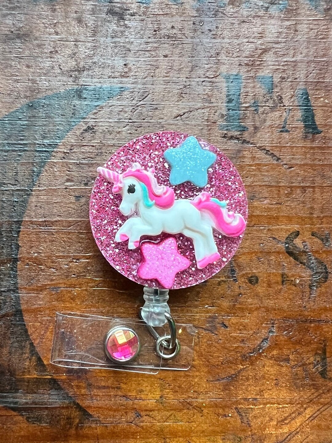 Pink Unicorn ID Badge Reel - Etsy