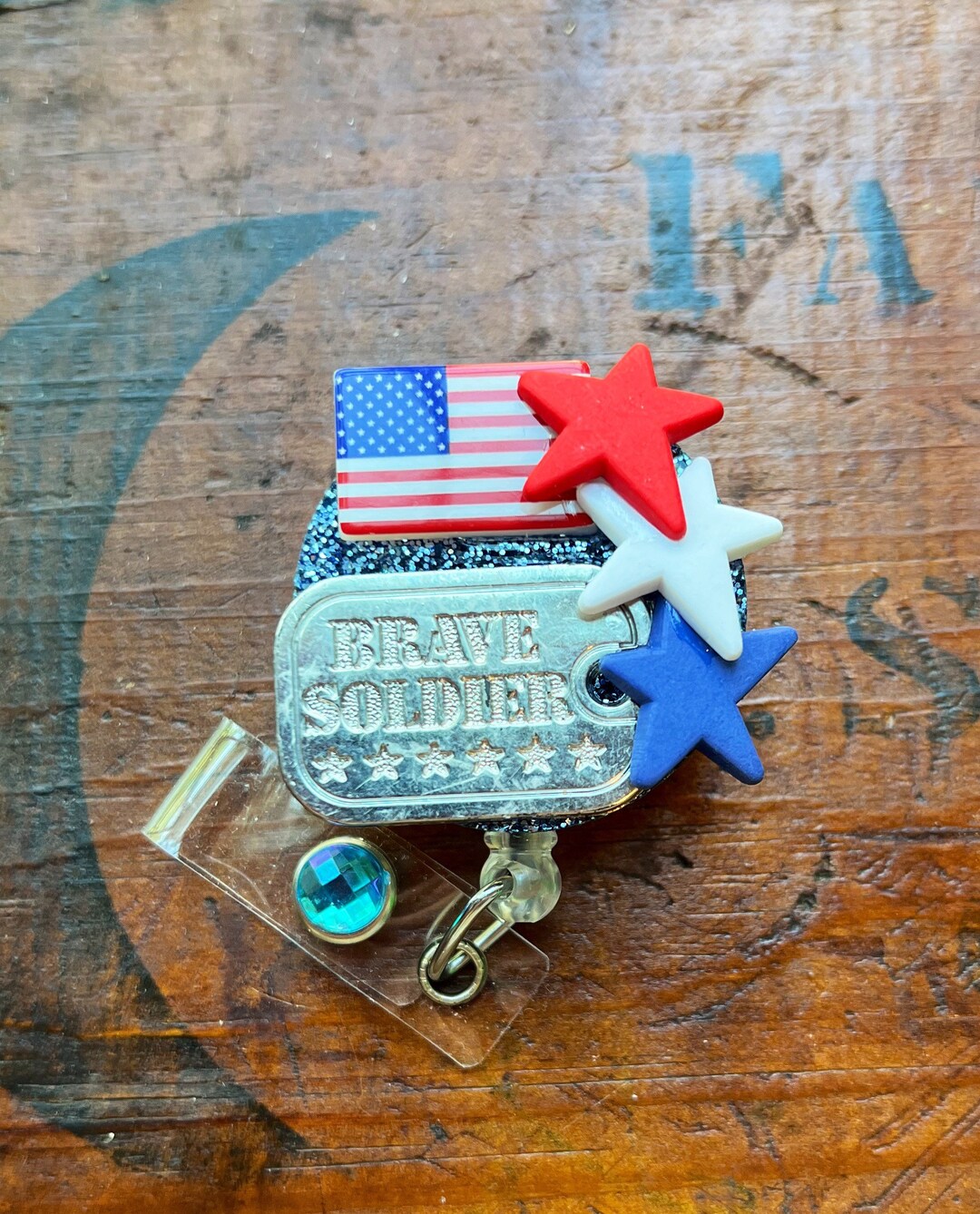 American Hero, Military Hero ID Badge Reel, Badge Holder - Etsy