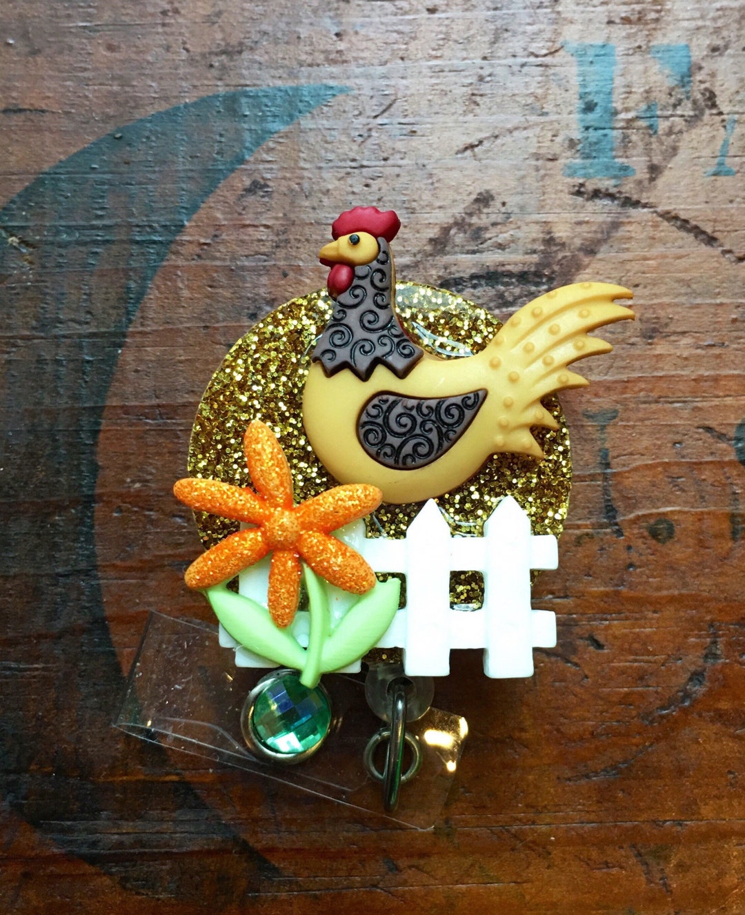 Chicken, Homestead Badge Reel - Etsy