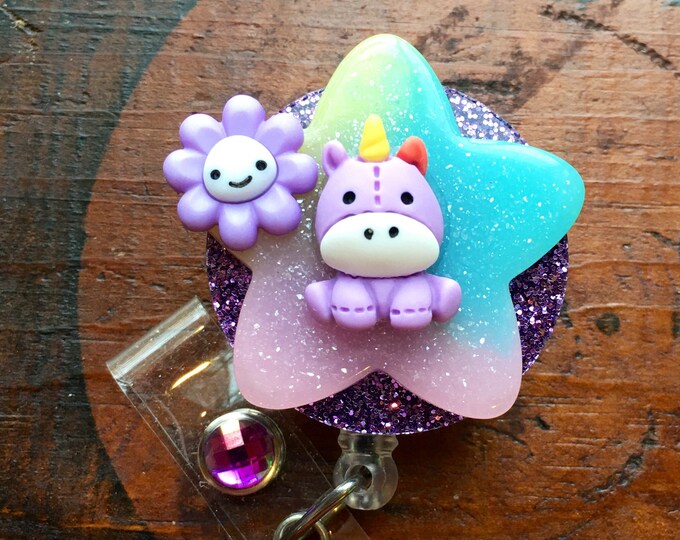 Baby Unicorn ID Badge Reel - Etsy