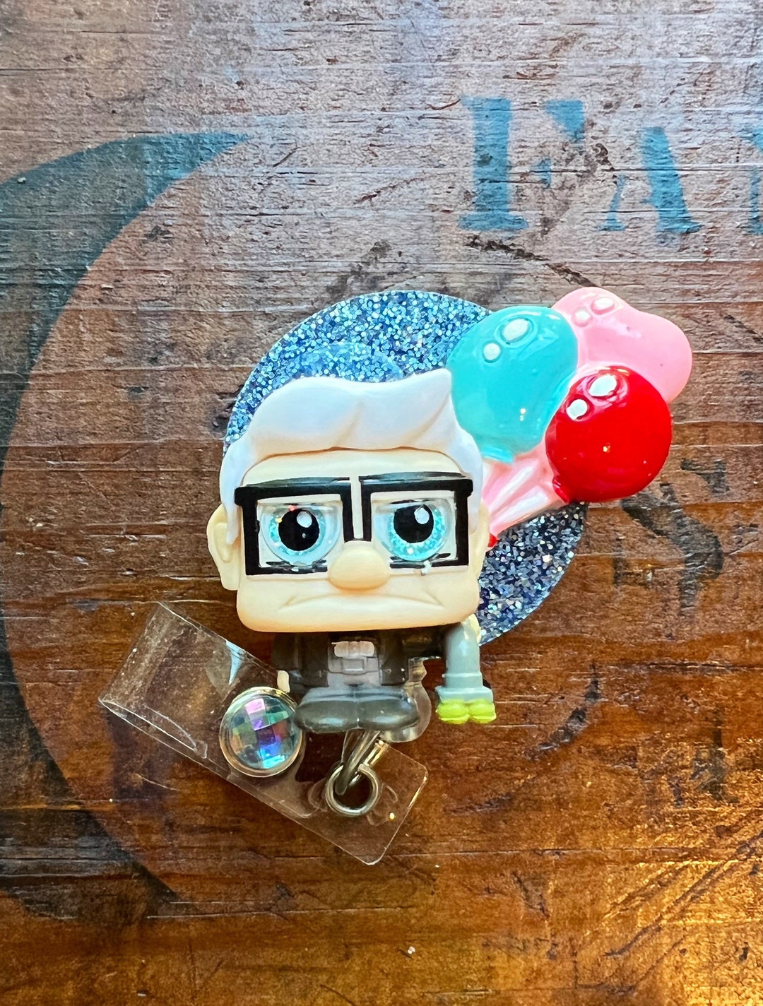 Carl* Old Man From Disney’s* Pixar* Up* ID Badge Reel - Etsy