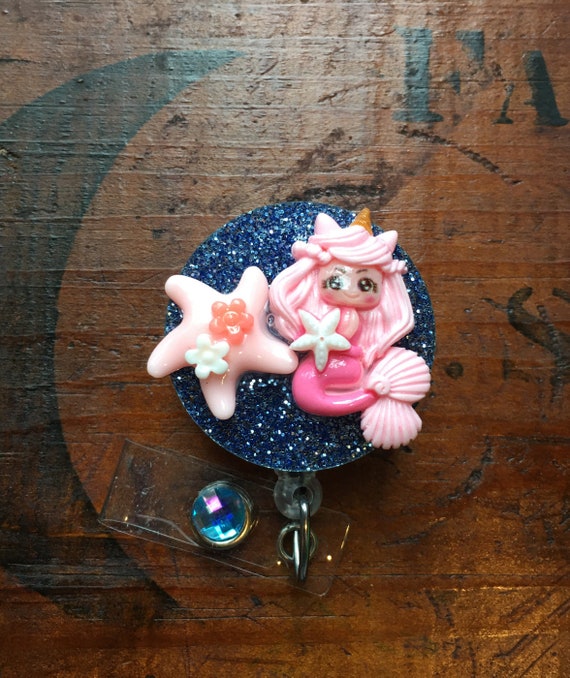 Mermaid ID Badge Reel - Etsy