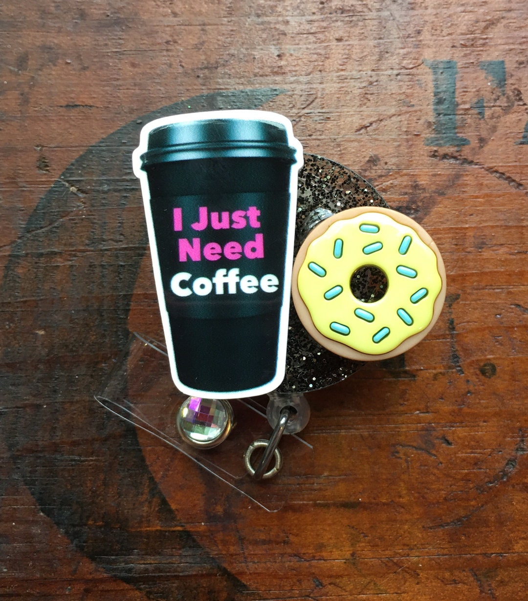 Coffee Themed ID Badge Reel - Etsy