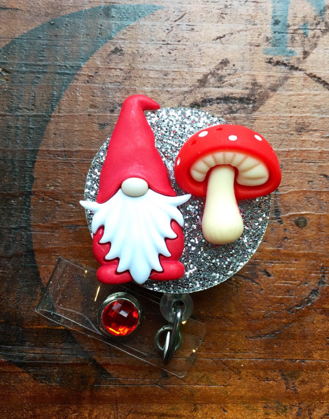 Gnome, ID Badge Reel - Etsy