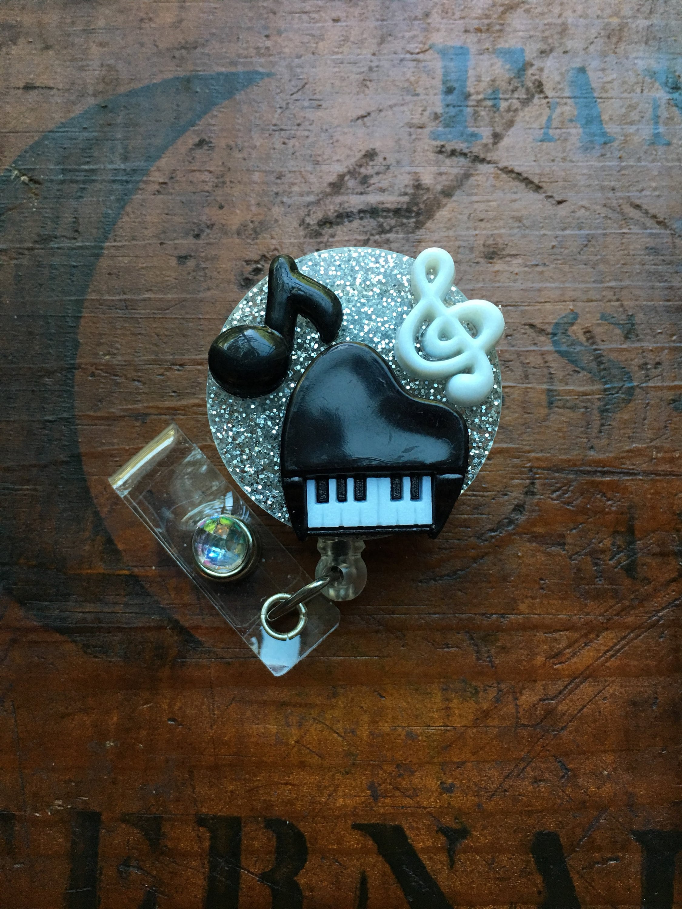 Piano Music Note Treble Clef ID Badge Weighs Less Than 1 oz | Etsy