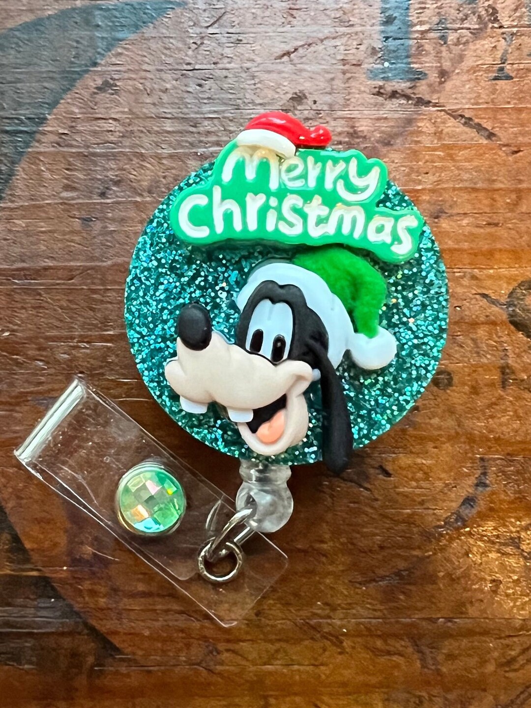 Disney Christmas Goofy ID Badge, Badge Holder - Etsy